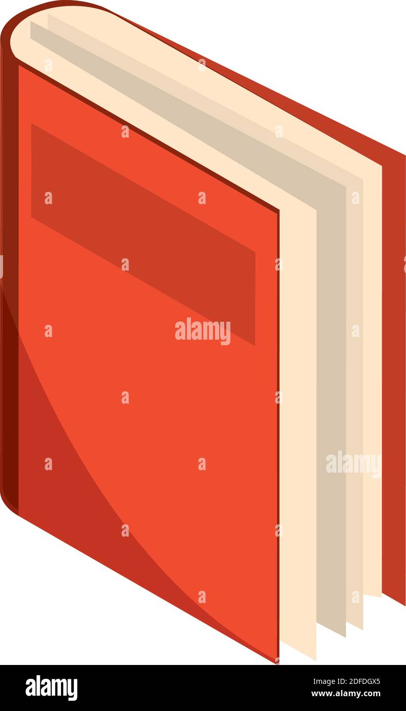 red standing close book reading and learning icon vector illustration ...