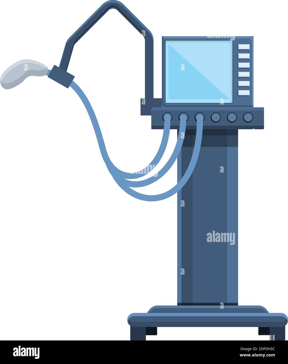 Cardio ventilator medical machine icon. Cartoon of cardio ventilator ...