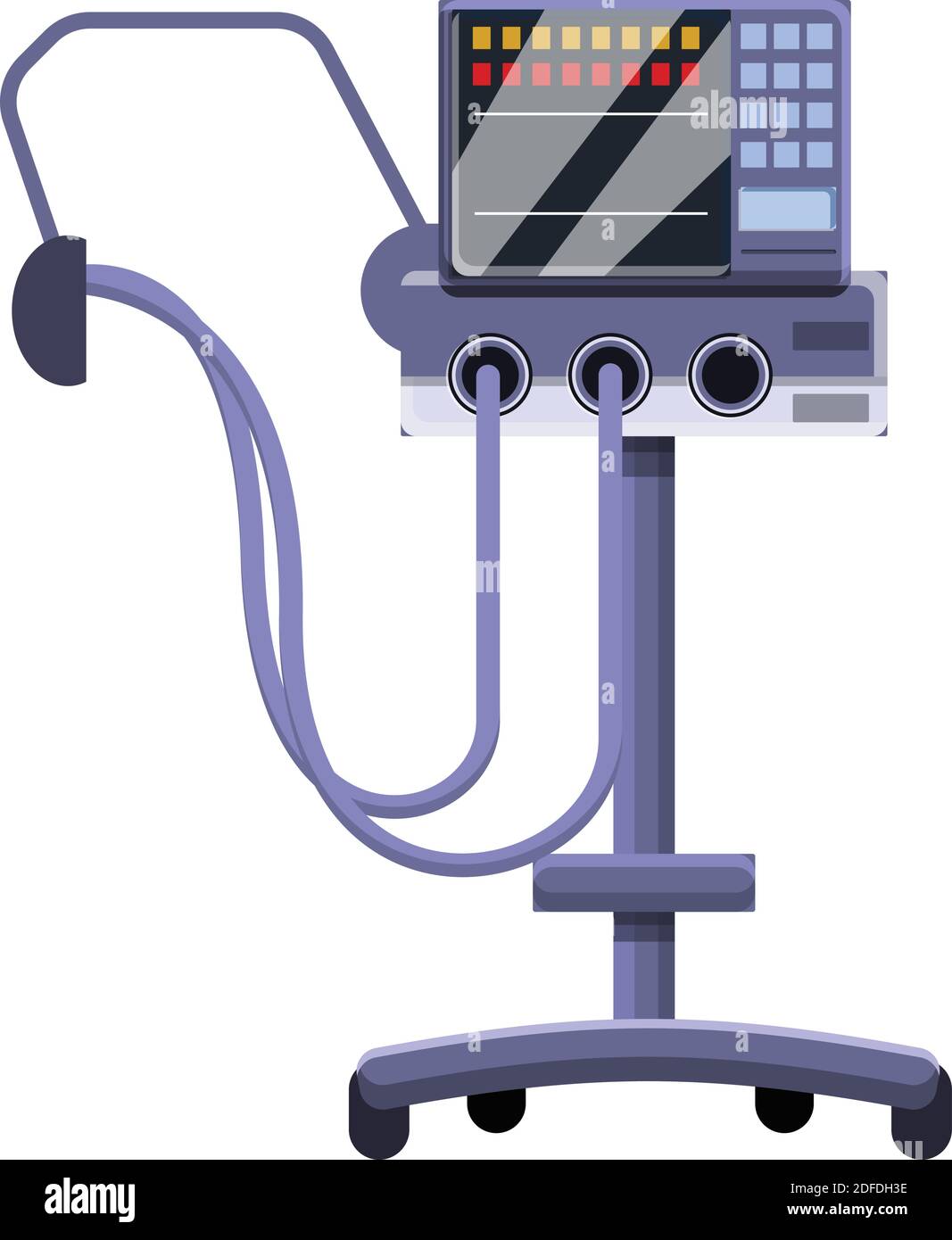 Equipment ventilator medical machine icon. Cartoon of equipment ...