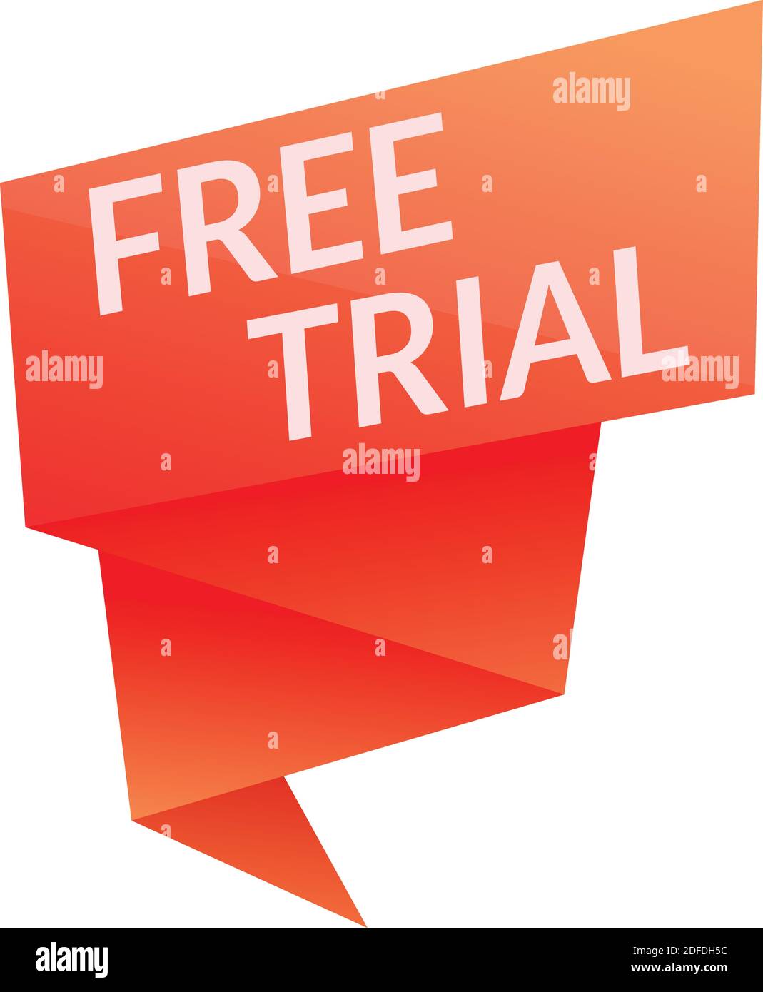 Free trial banner icon. Cartoon of free trial banner vector icon for ...