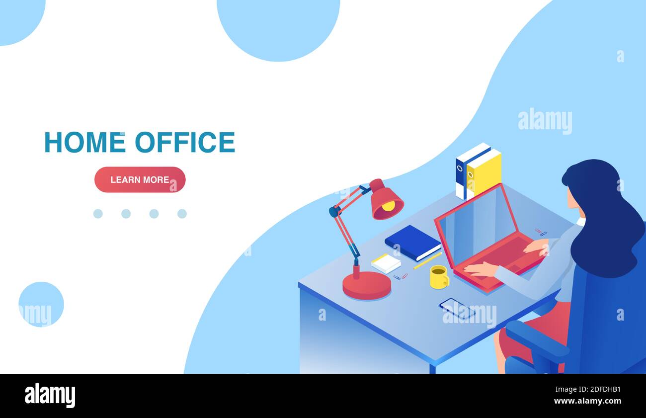 Work from home study Stock Vector Images - Alamy