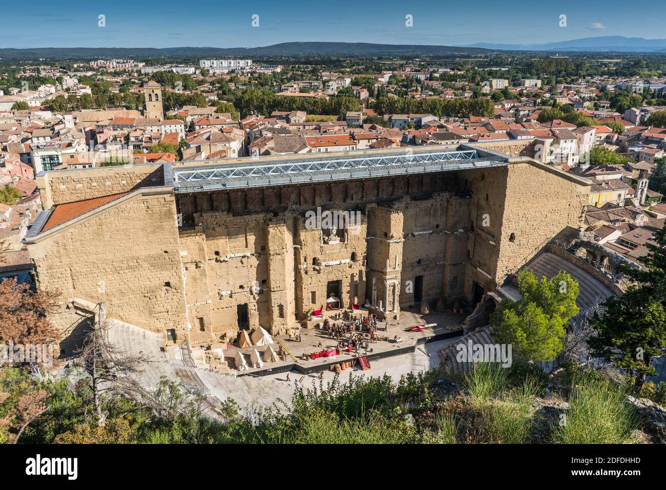Roman amphitheatre orange hi-res stock photography and images - Alamy