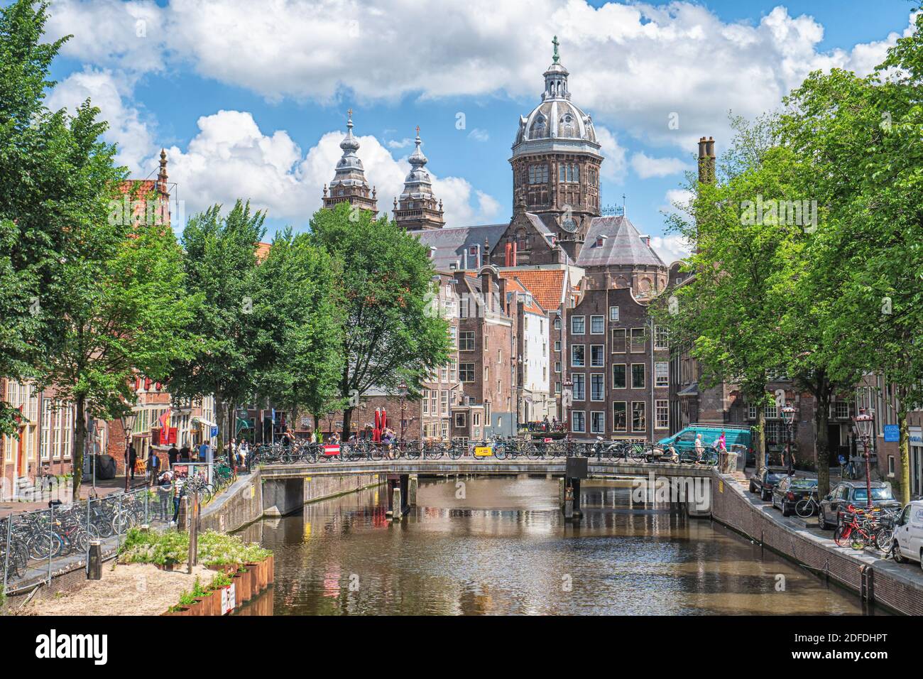 Amsterdam, Netherlands - June 2019. Amsterdam in the summer. beautiful ...