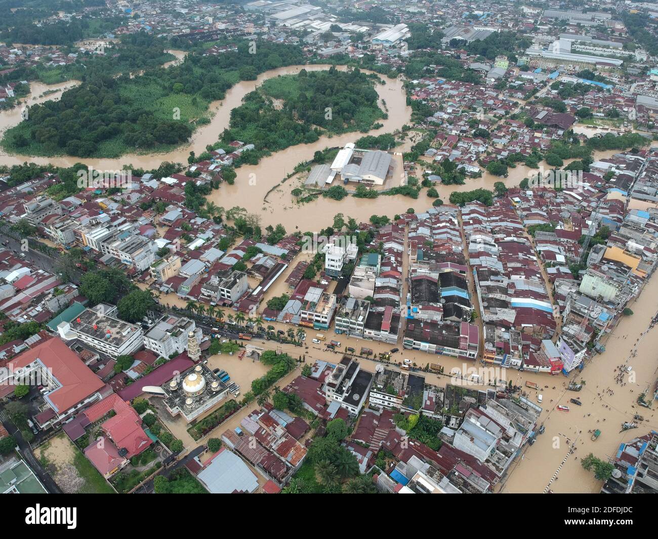 Medan. 4th Dec, 2020. Aerial photo taken on Dec. 4, 2020 shows a ...