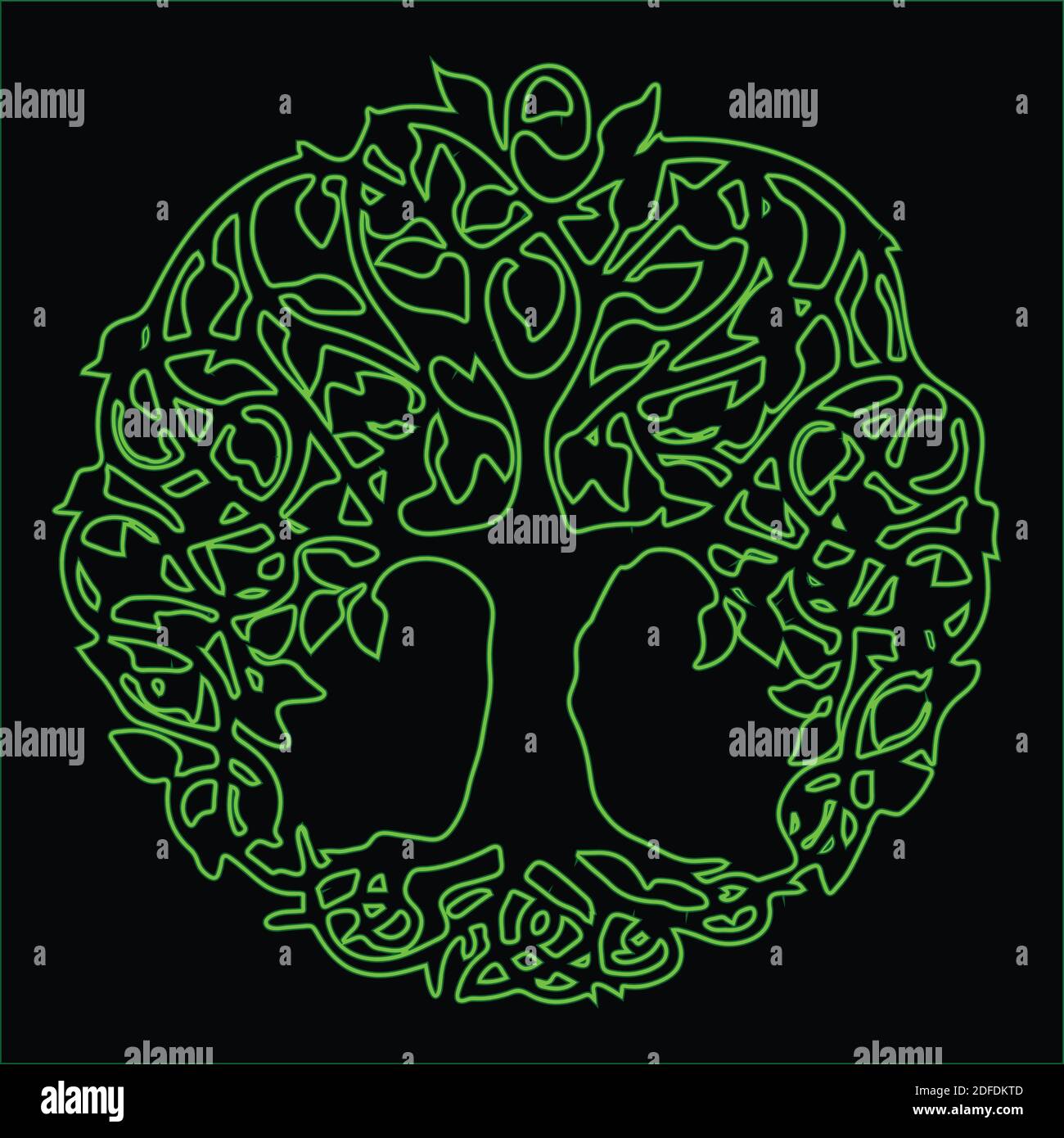 Sacred trees Stock Vector Images - Alamy