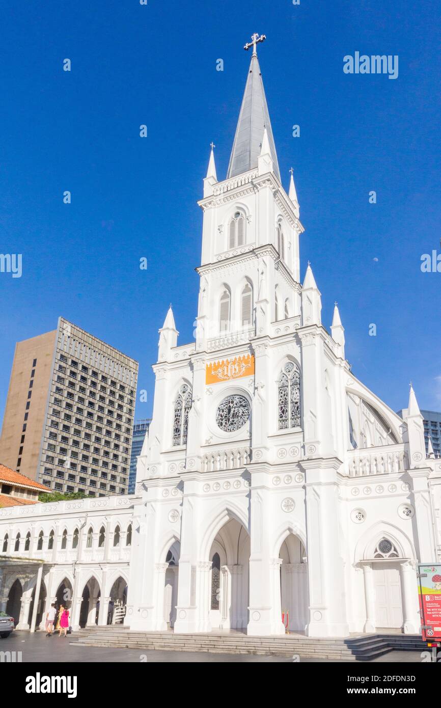 Facade of Chijmes, a historic building in Singapore now a multipurpose ...