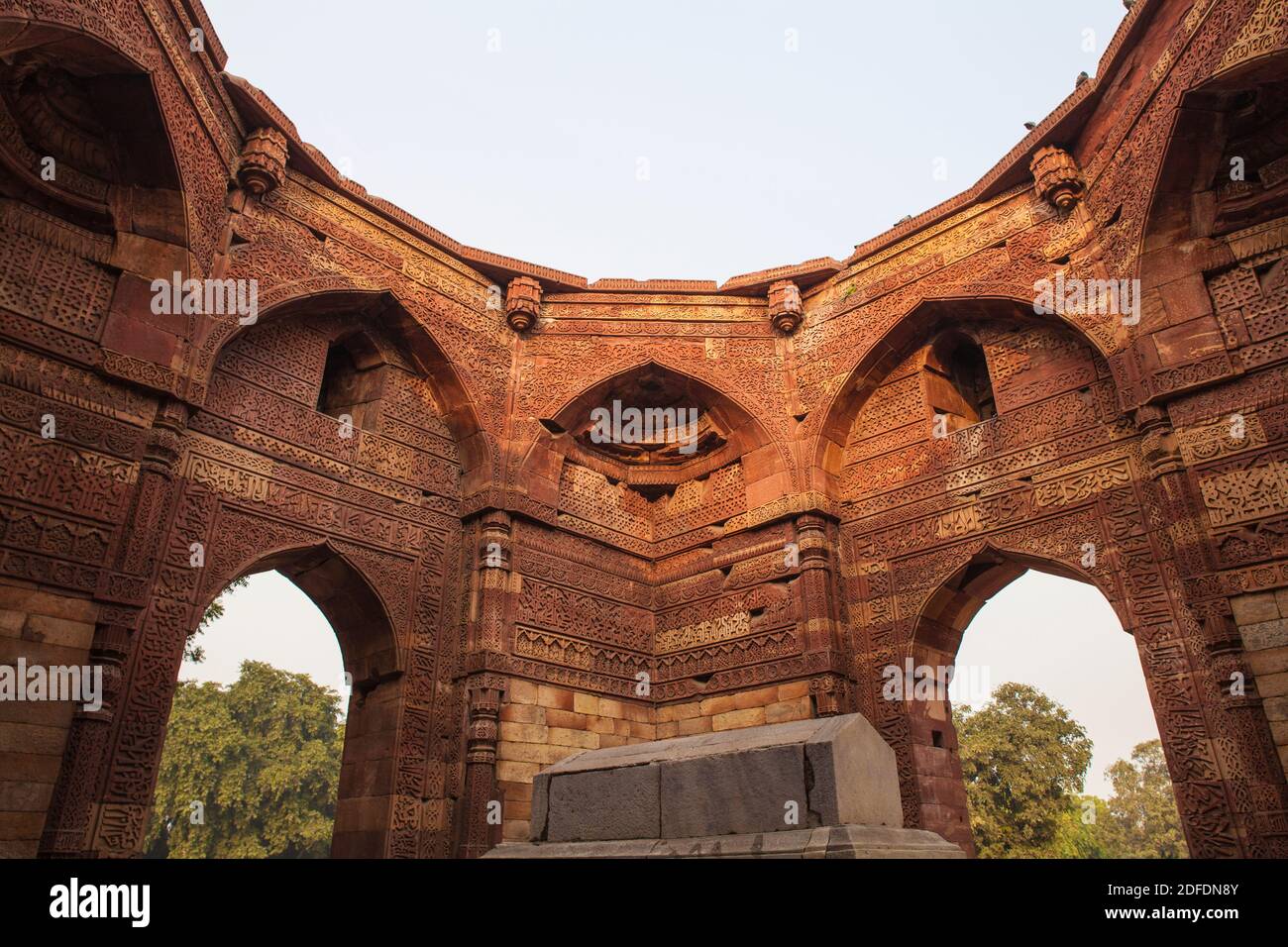 India, Delhi, Qutub Minar, Al-ud-Din's Madrasa Stock Photo - Alamy