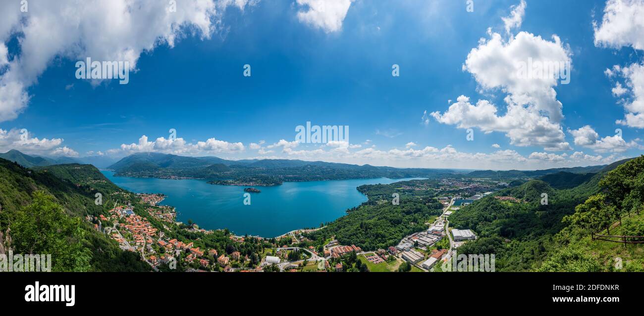 High Resolution Panorama of Lake Orta in Piedmont (Piemonte), Italy ...