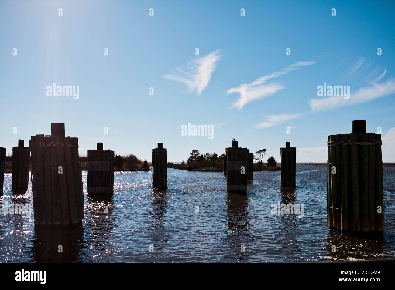 Pylon pylons sea water hi-res stock photography and images - Alamy