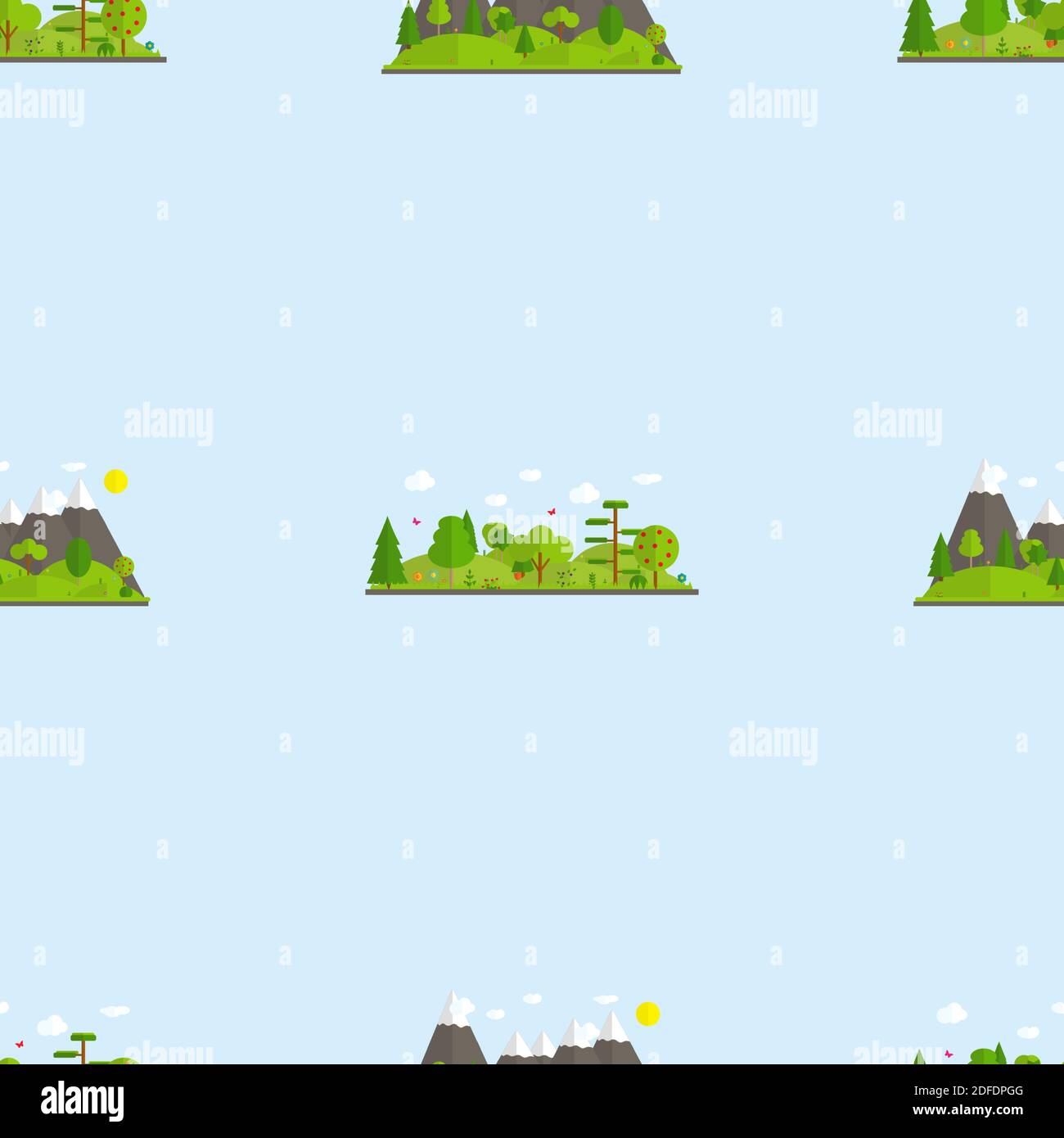 World environment seamless pattern background. Vector Illustration ...