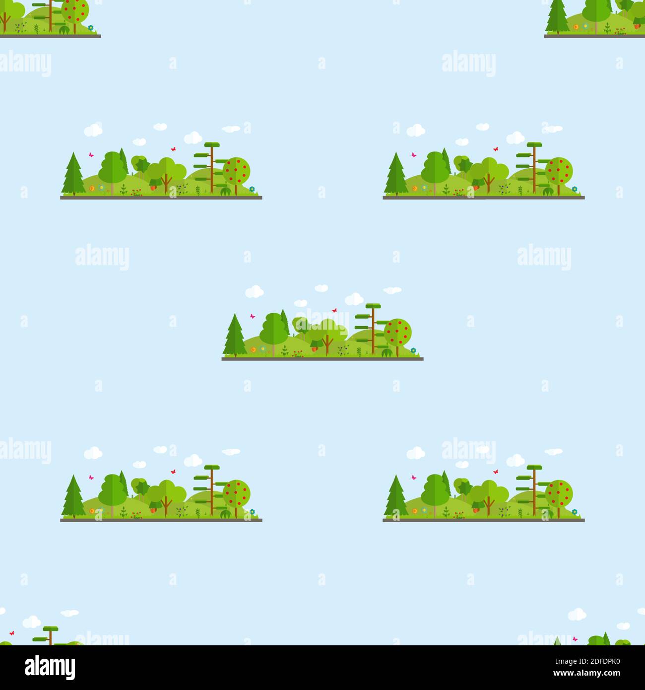 World environment seamless pattern background. Vector Illustration ...