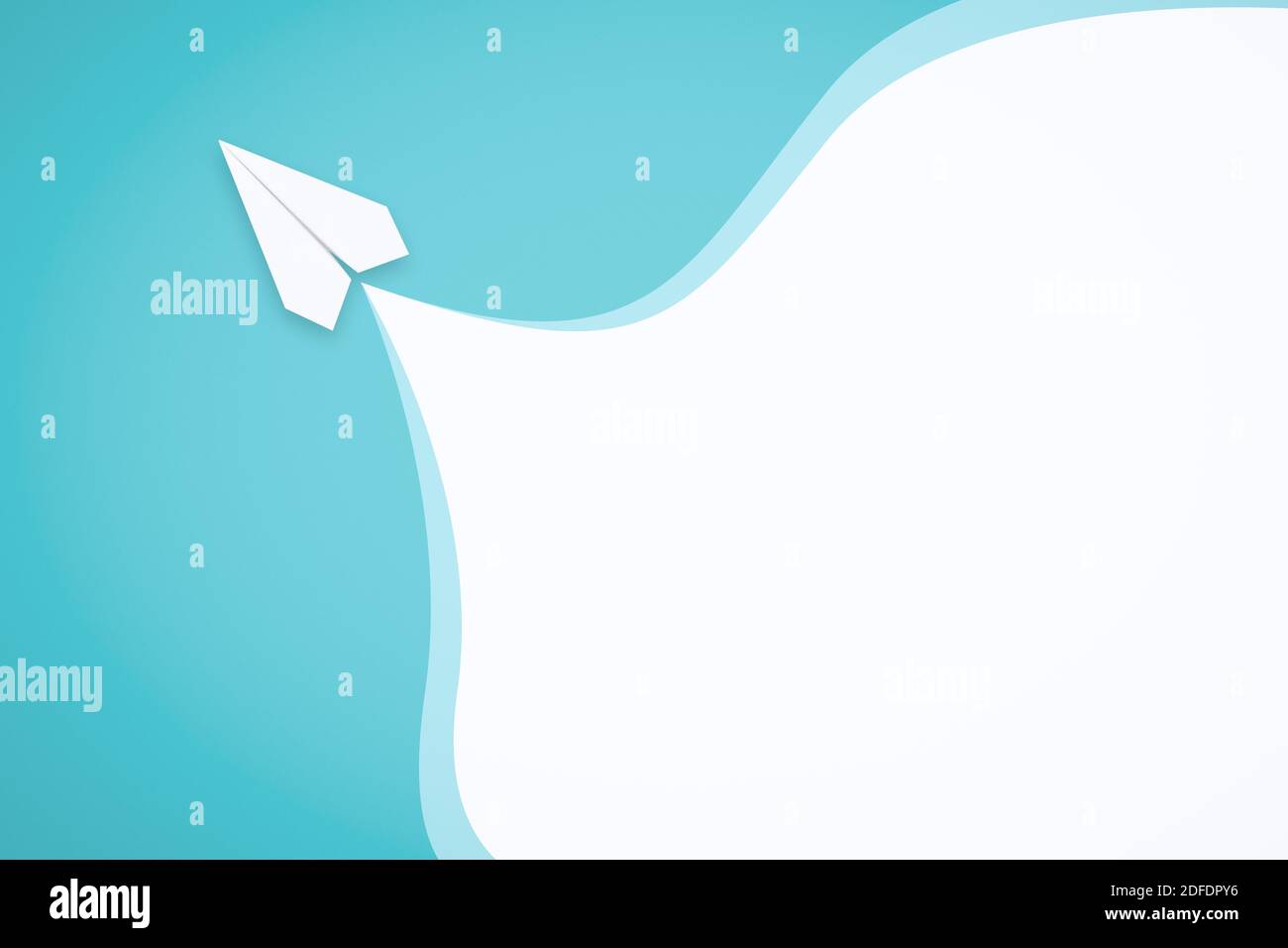 Paper Plane Travel Concept Background With Copy Space Stock Photo - Alamy