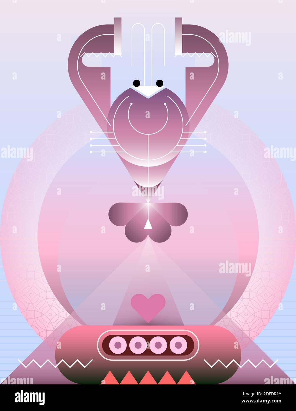 Abstract Cancer Zodiac Sign