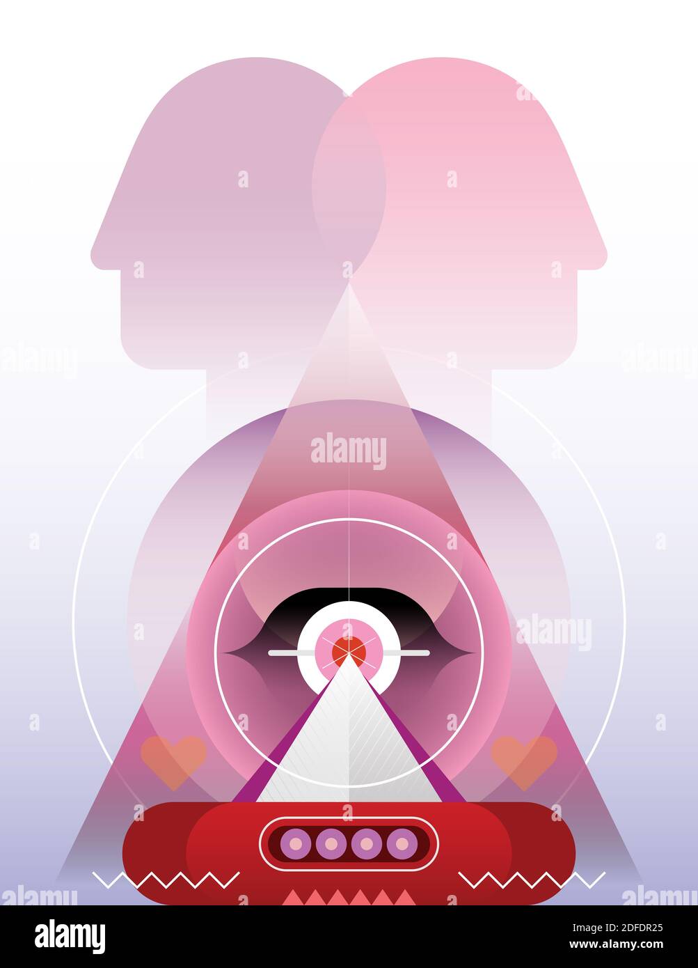 Gemini Zodiac astrological sign abstract modern art vector illustration ...