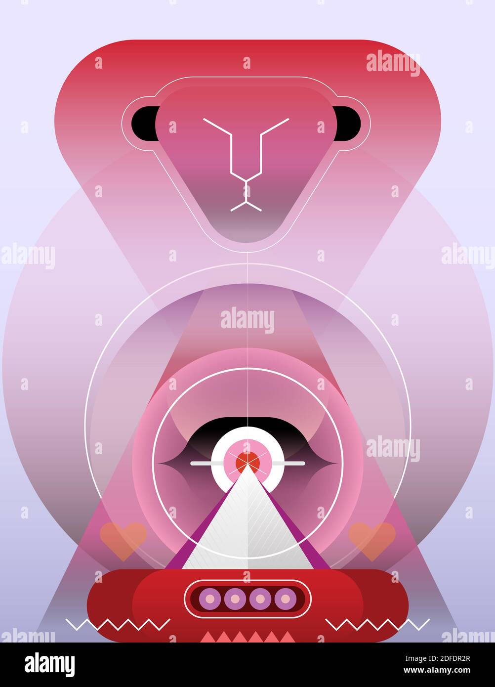 Leo Zodiac astrological sign abstract modern art vector illustration ...