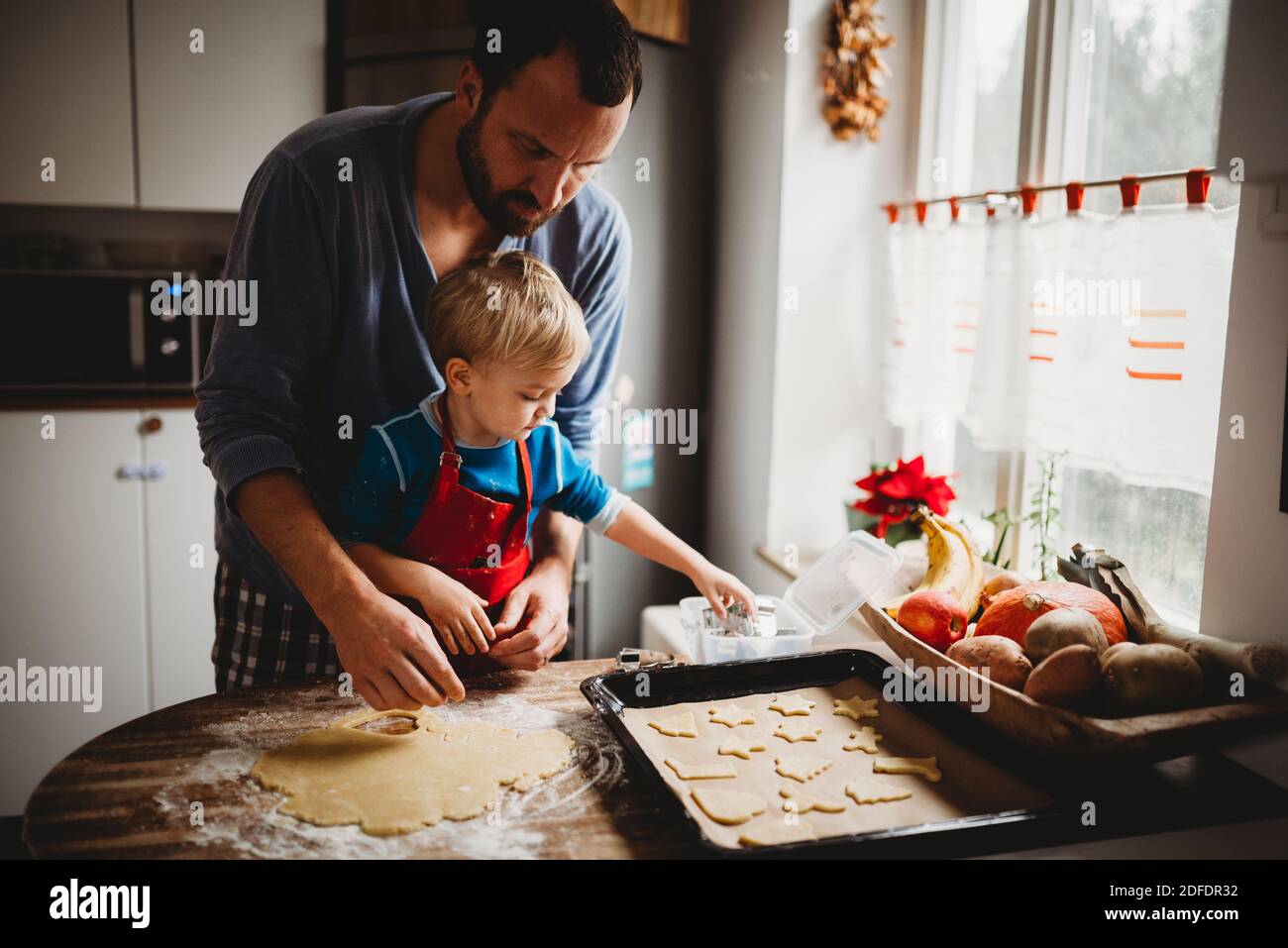 Father and son with dough hi-res stock photography and images - Alamy