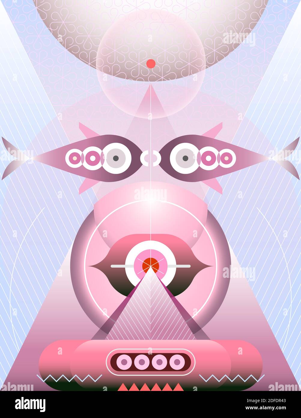 Pisces Zodiac astrological sign abstract modern art vector illustration ...