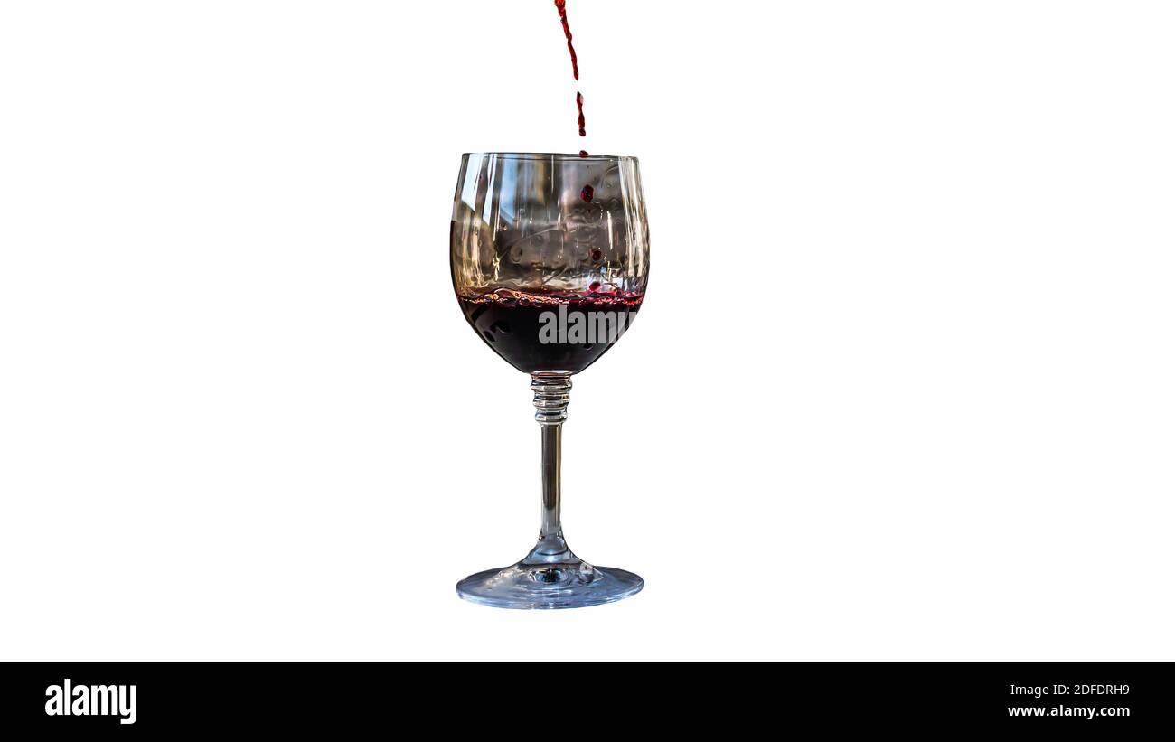 Bottles wine on table Cut Out Stock Images & Pictures - Alamy