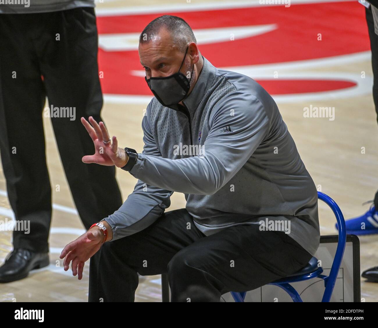 December 03, 2020: Kansas Head Coach, Brandon Schneider, during the ...