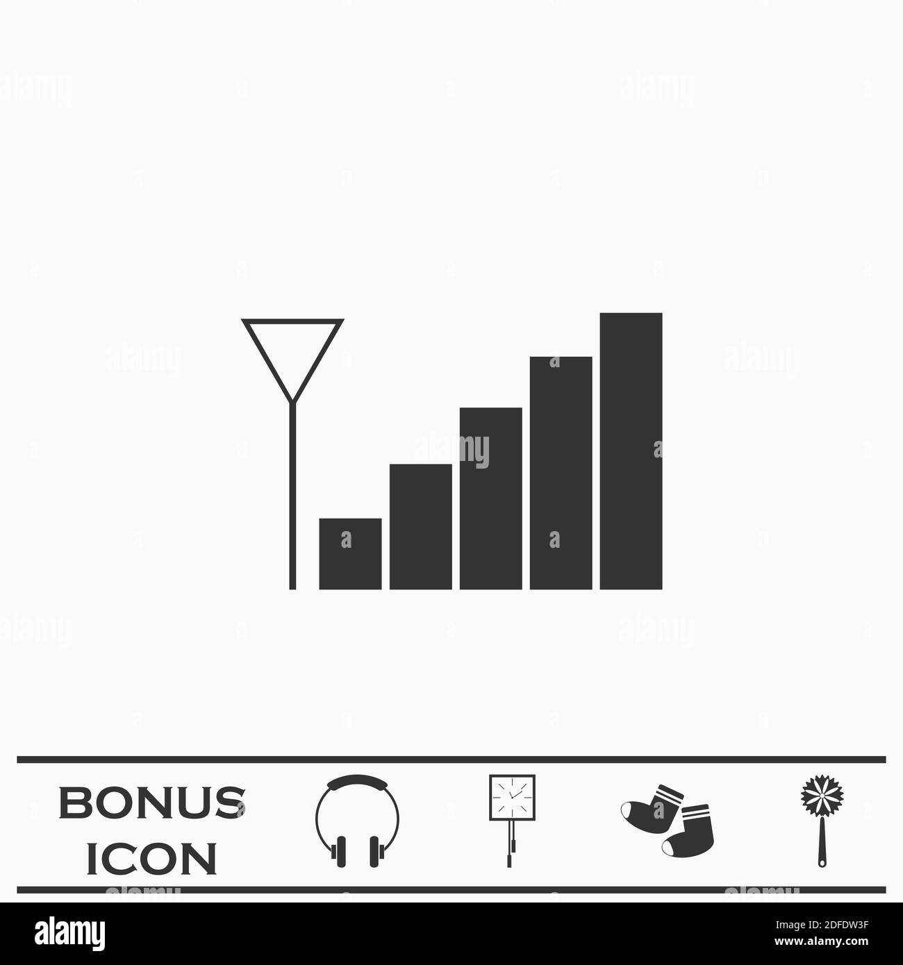 Volume adjustment icon flat. Black pictogram on white background ...
