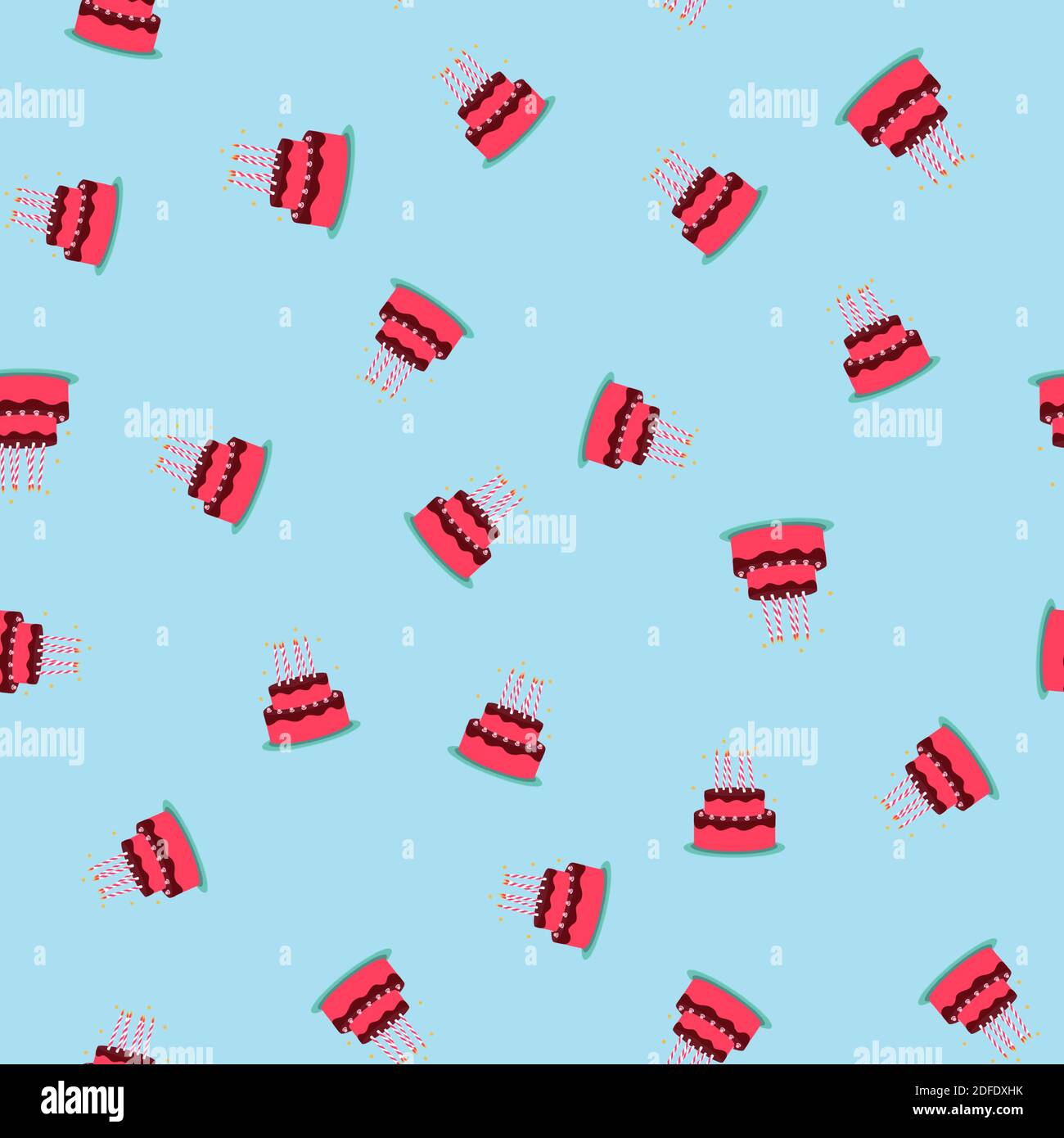 Birthday Cake Seamless Pattern Background Vector Illustration EPS10 ...