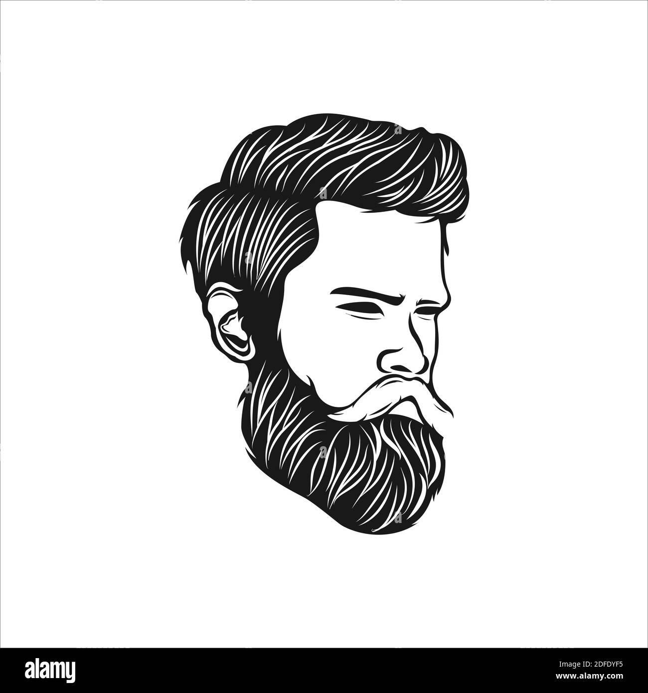 Mascot logo illustration of a beard man.EPS 10 Stock Vector Image & Art ...