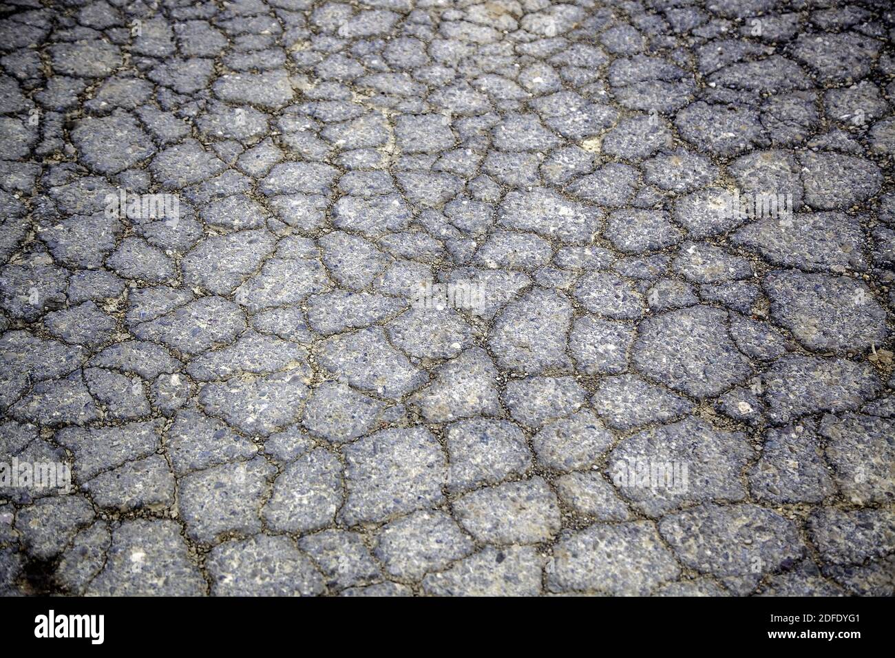 Broken street floor, construction and architecture, road deterioration ...