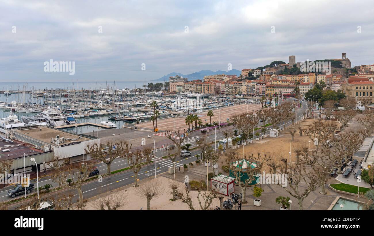 Cannes, France - January 29, 2018: Castle Fort at Winter Morning in ...