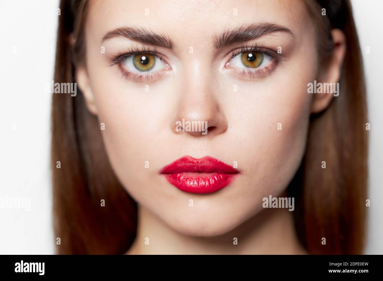 Close up lips tongue young woman hi-res stock photography and images ...