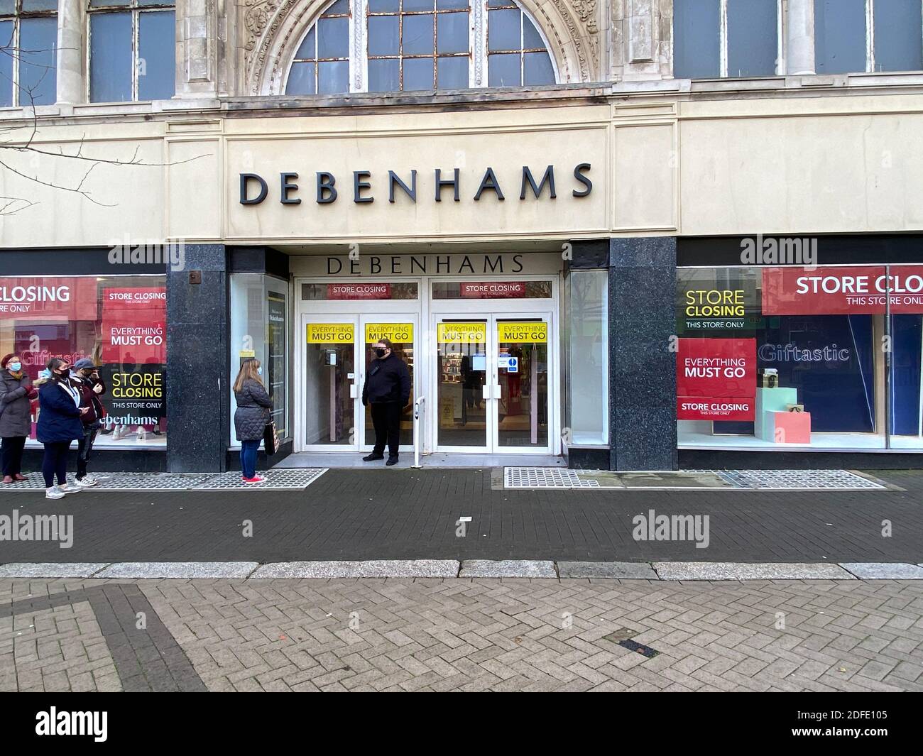 Debenhams, Hastings, East Sussex, UK -12.04.2020: Debenhams department ...