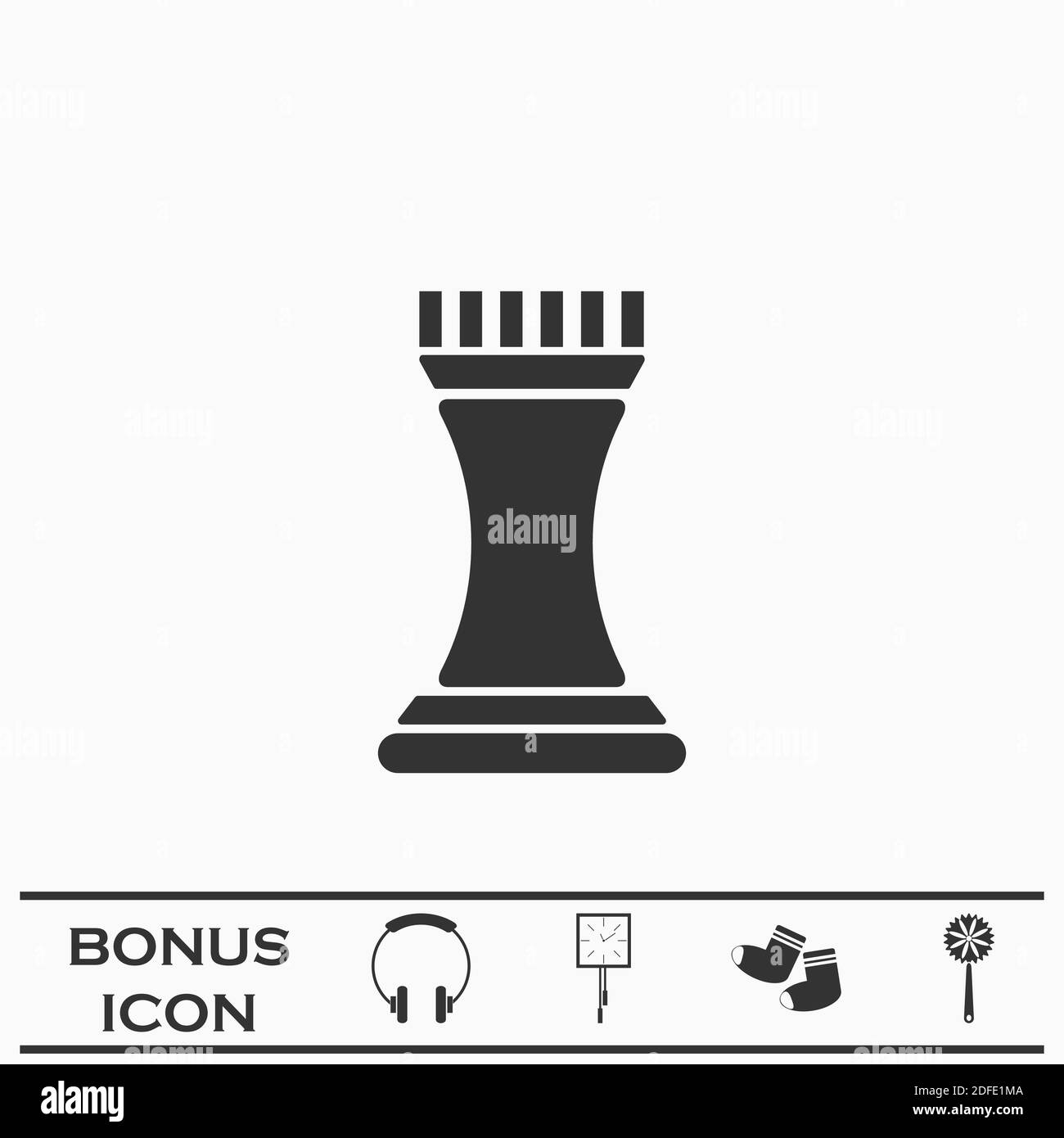 Strategy icon flat. Black pictogram on white background. Vector ...
