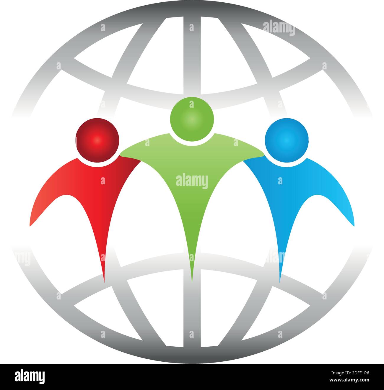 People, three persons, partnership, group, family, logo Stock Vector ...