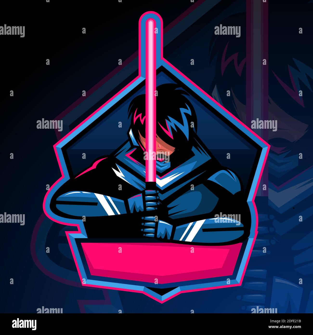 Modern professional knights logo mascot game design template Stock ...