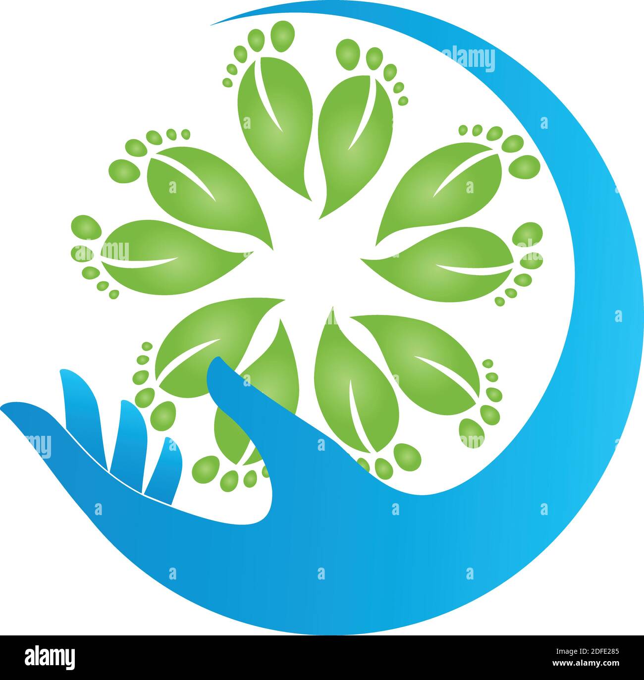 Many feet, foot, foot care, foot massage, logo Stock Vector Image & Art ...