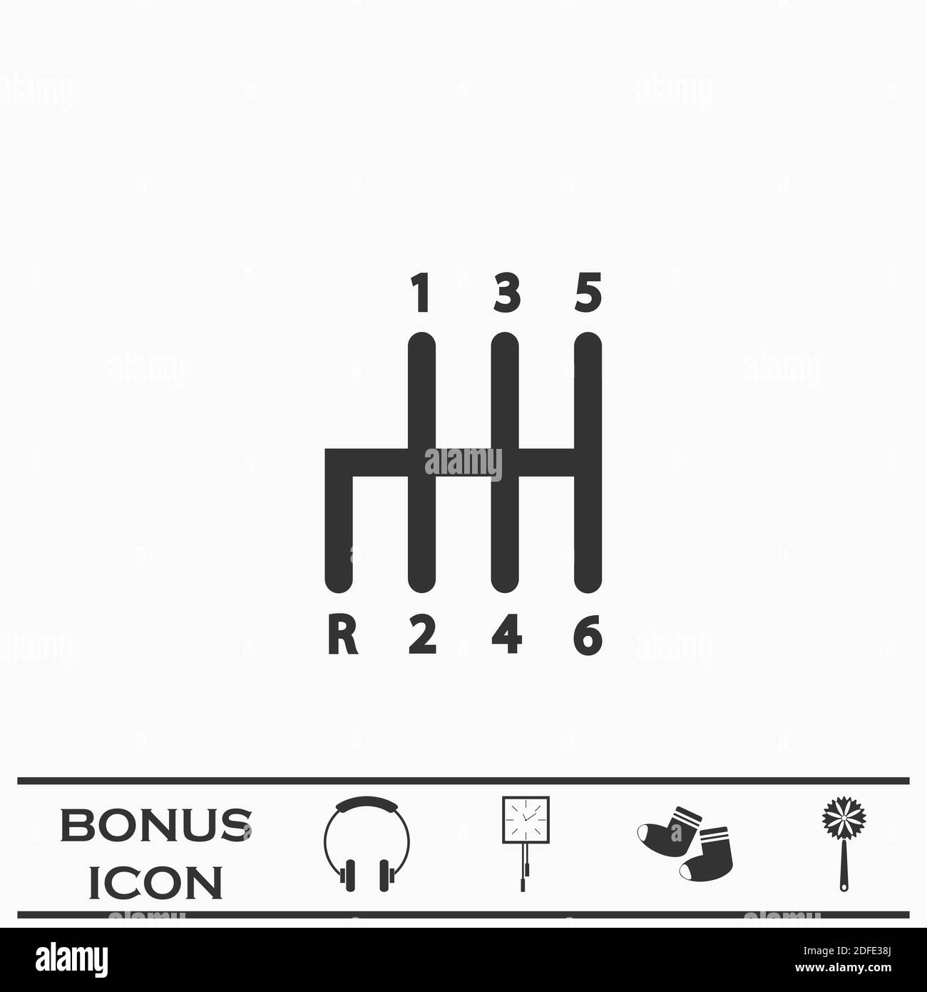 Transmission icon flat. Black pictogram on white background. Vector ...