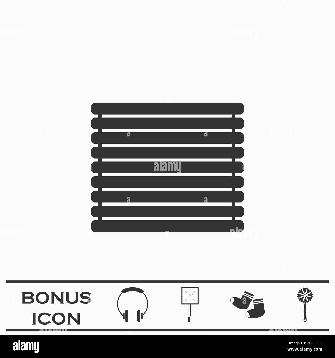 Wooden logs raft icon flat. Black pictogram on white background. Vector ...