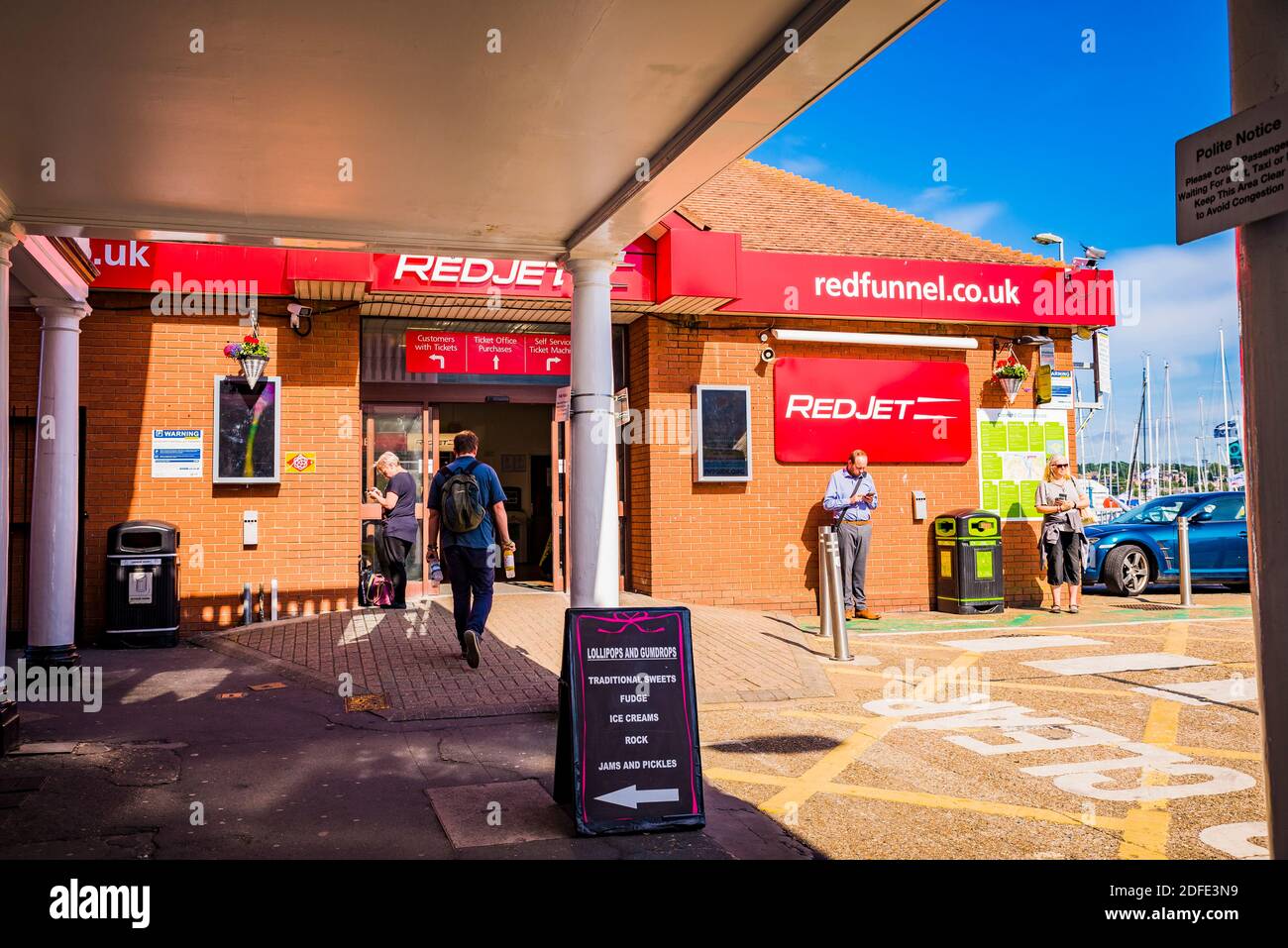 Red Funnel terminal ferries and bus station. Cowes, Isle of Wight ...