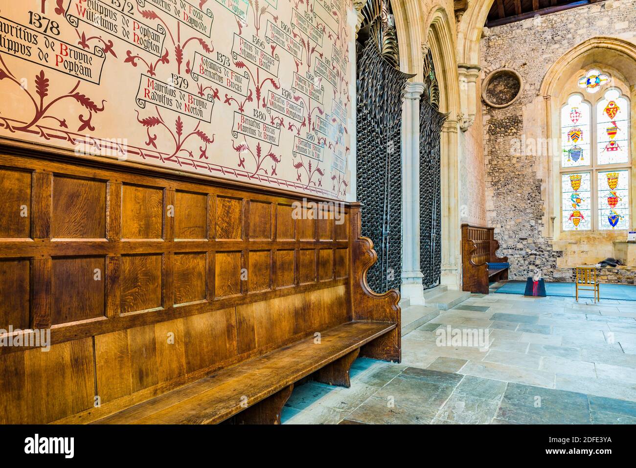 The Great Hall, built by Henry III. Winchester Castle is a medieval ...