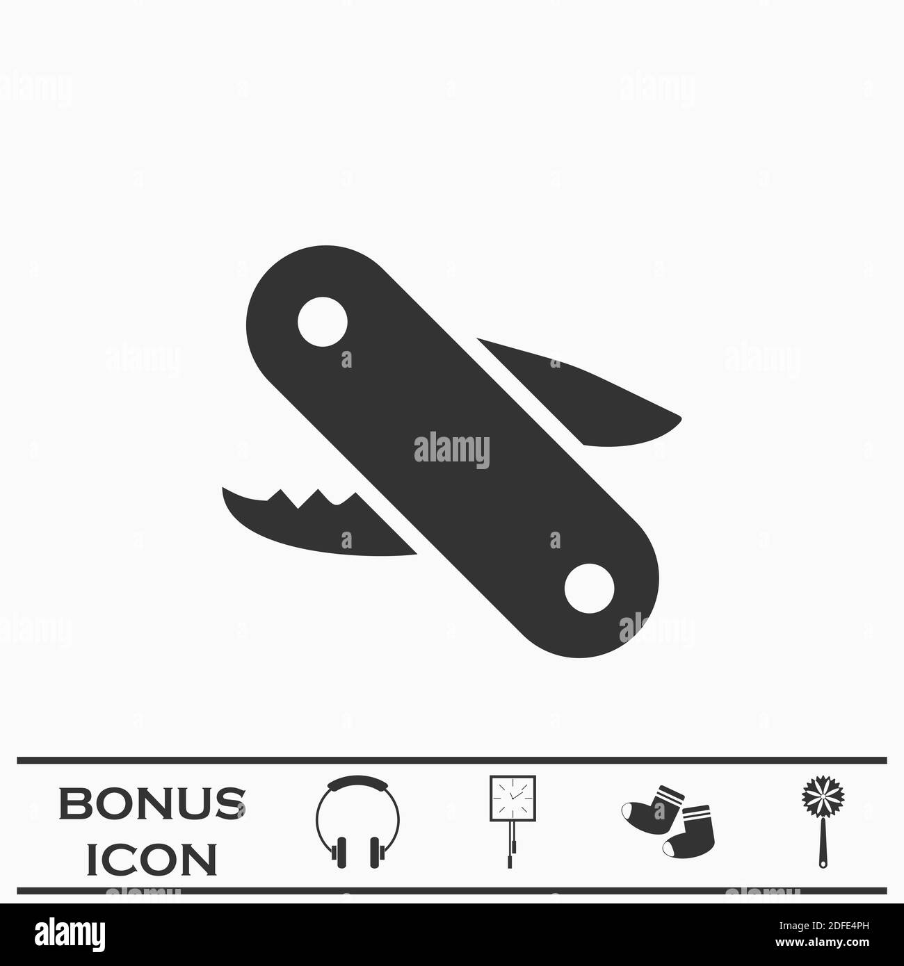 Multitool icon flat. Black pictogram on white background. Vector ...