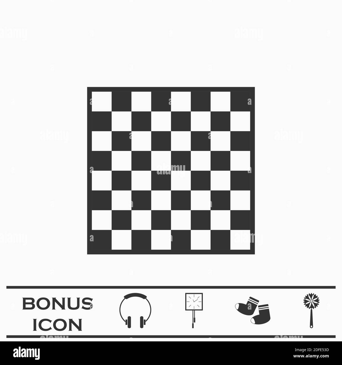 Chess icon flat. Black pictogram on white background. Vector ...