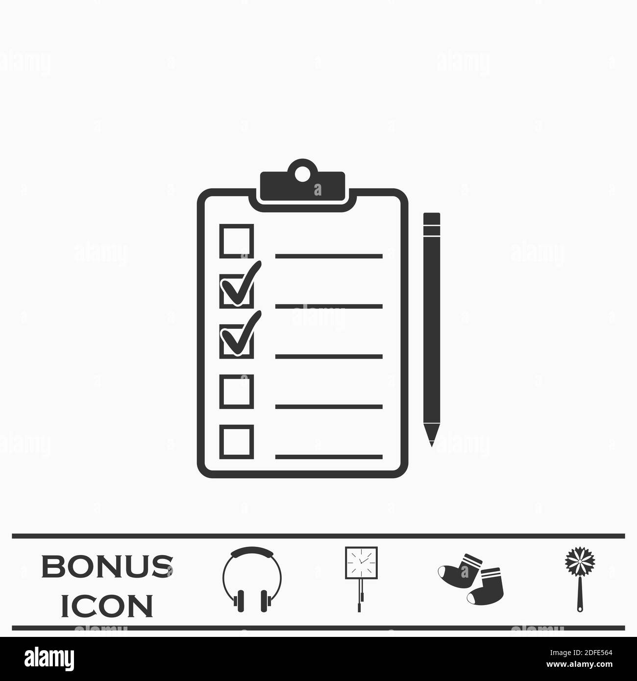 Quality control icon flat. Black pictogram on white background. Vector ...
