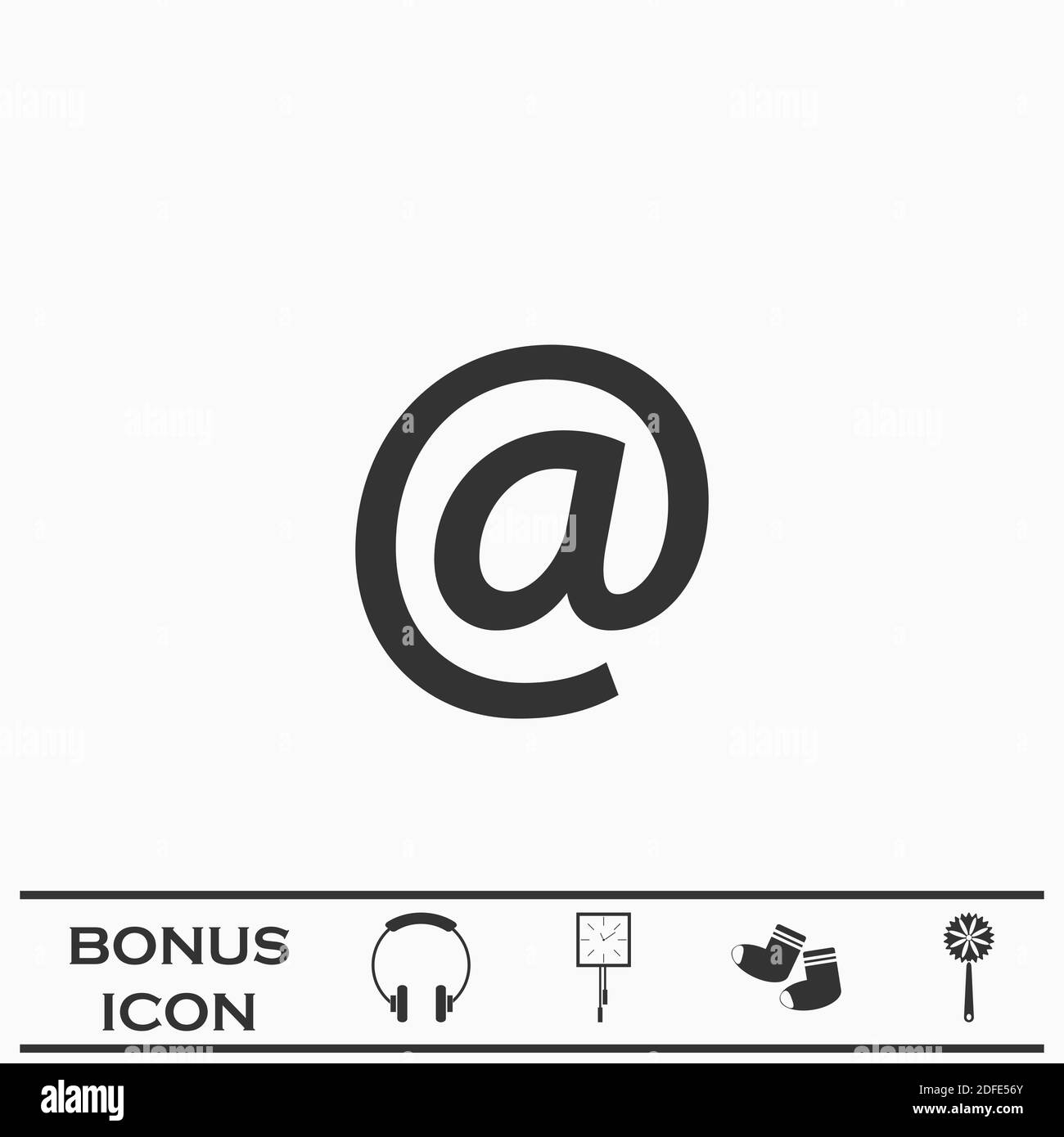 E-mail icon flat. Black pictogram on white background. Vector ...