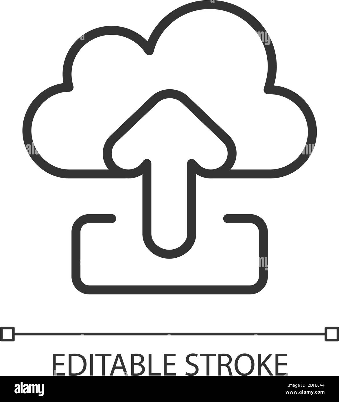 Upload document linear icon Cut Out Stock Images & Pictures - Alamy