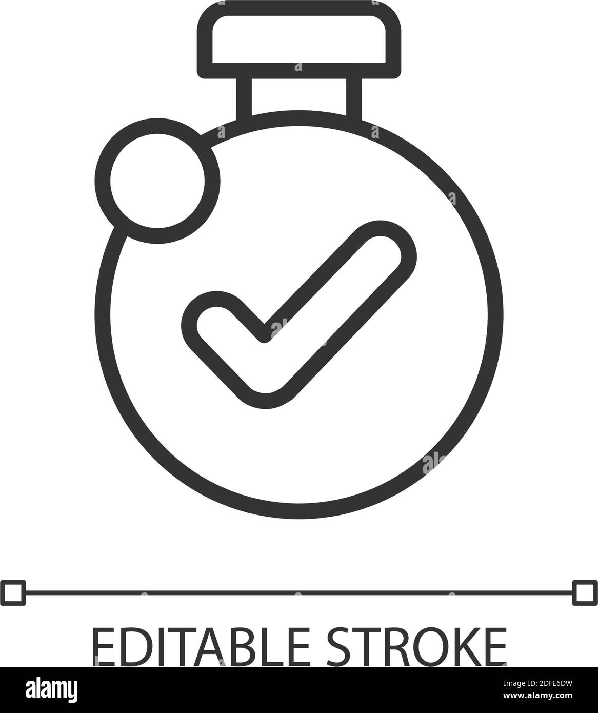 Timer pixel perfect linear icon Stock Vector Image & Art - Alamy