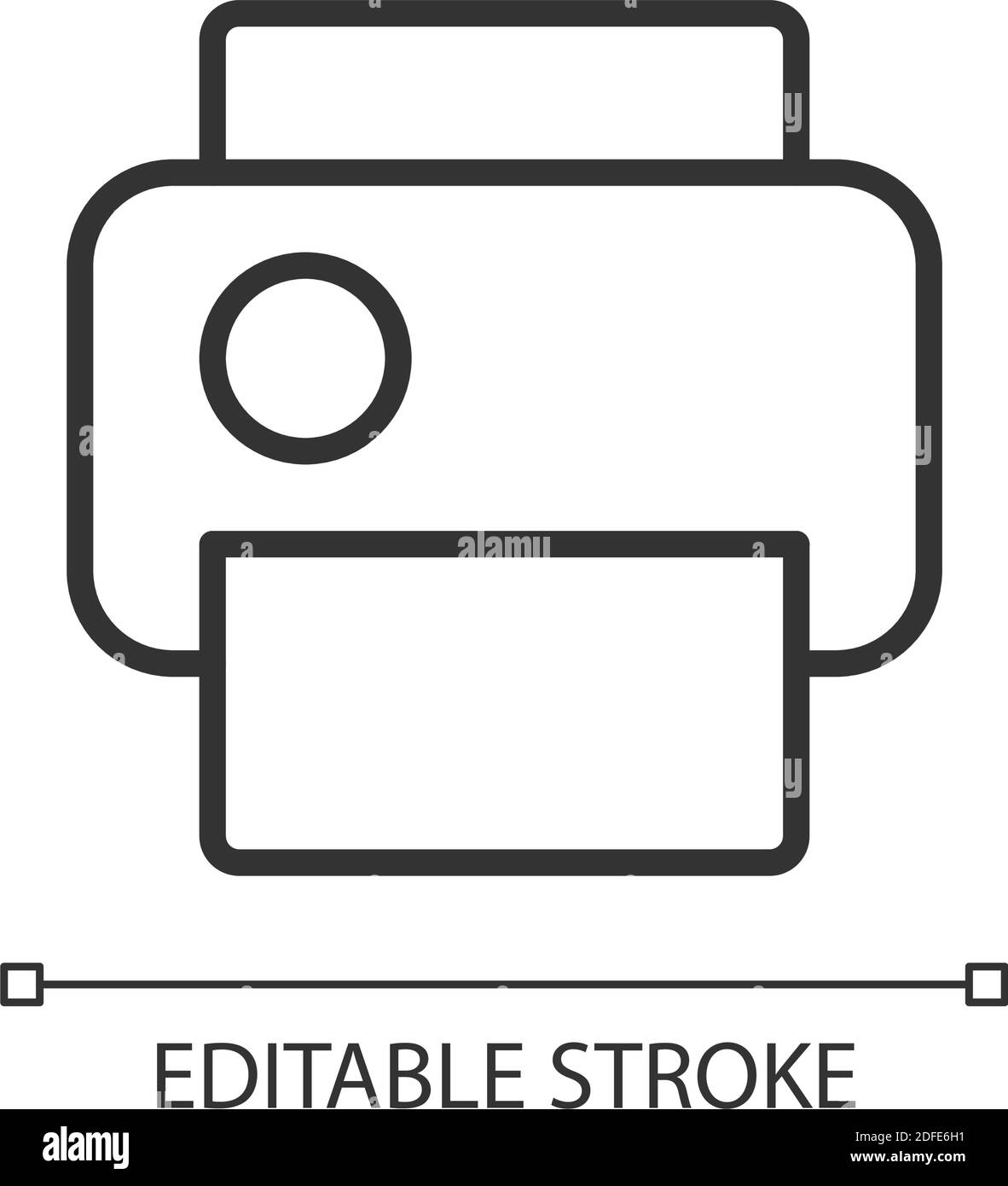 Print pixel perfect linear icon Stock Vector Image & Art - Alamy