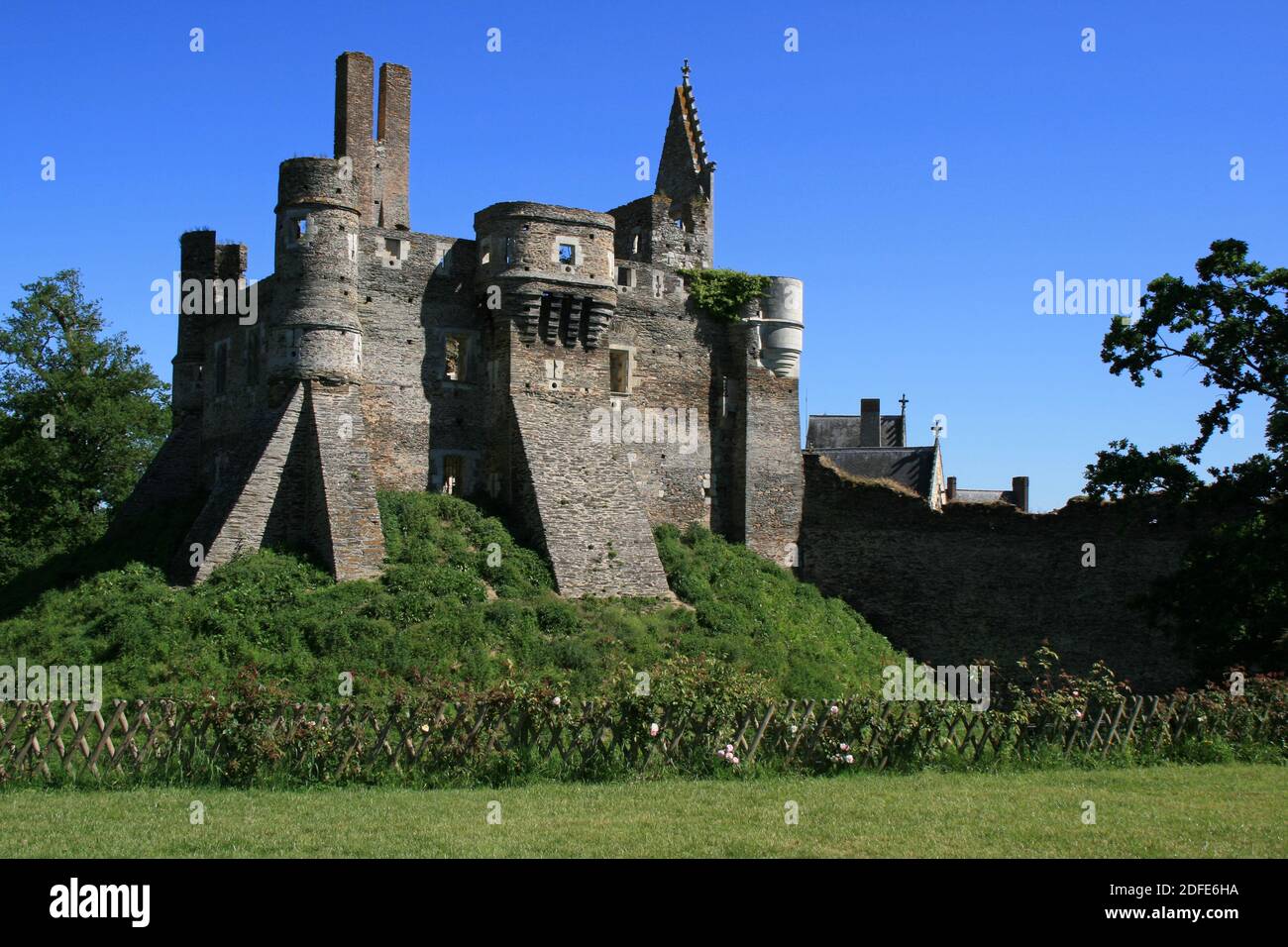 medieval castle in plessis-macé in france Stock Photo - Alamy