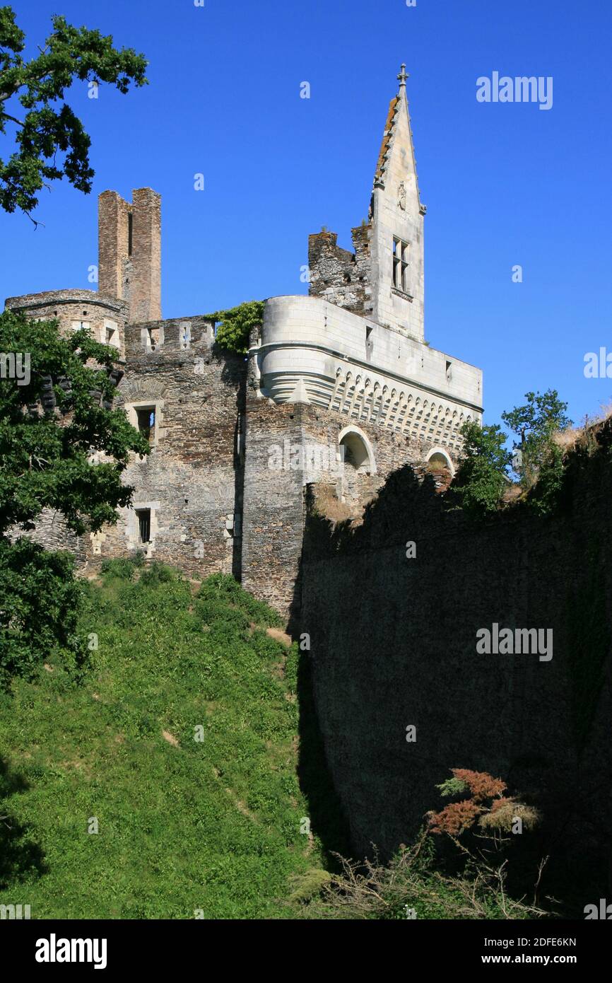 medieval castle in plessis-macé in france Stock Photo - Alamy