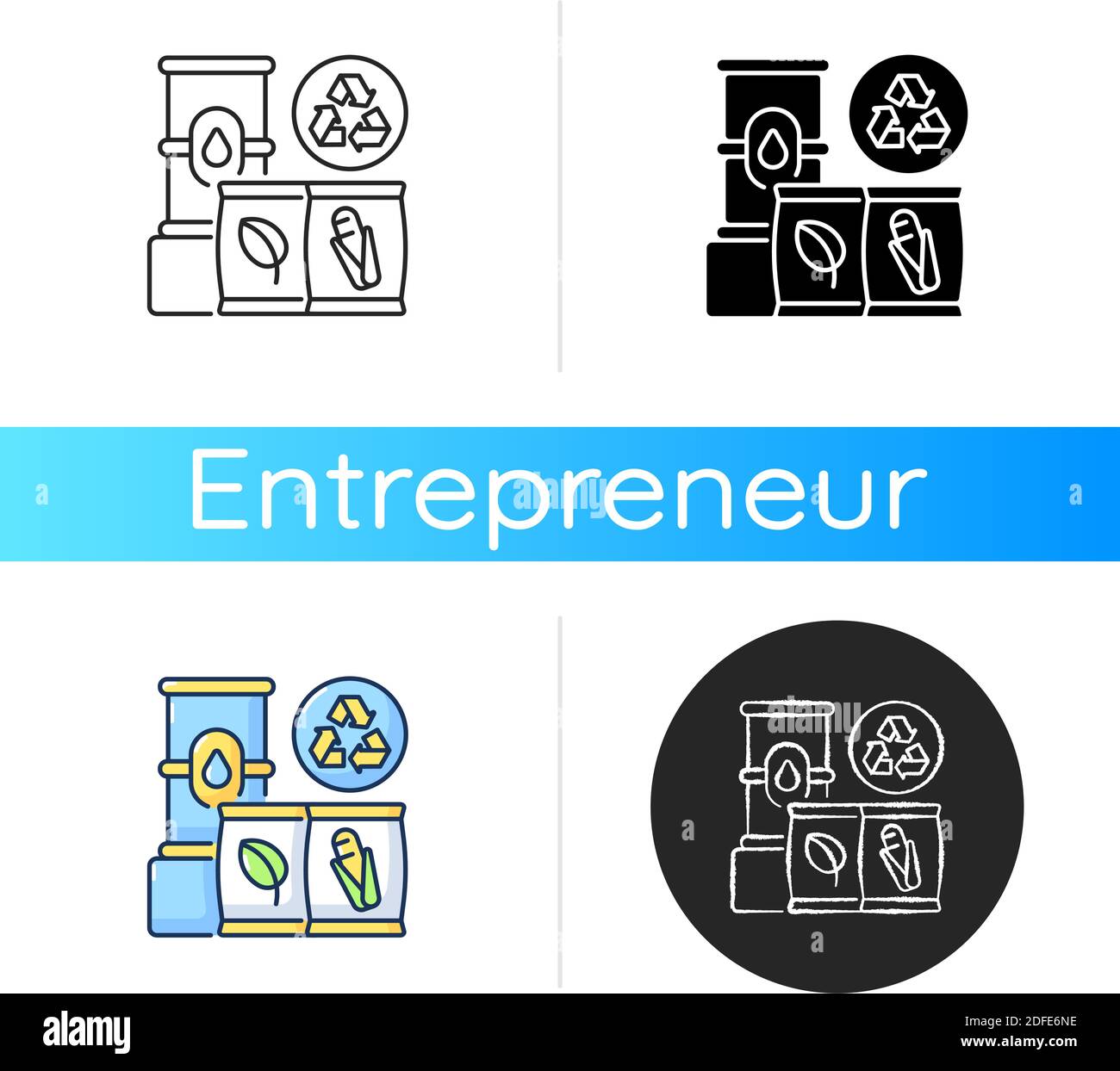 Raw material recycling Stock Vector Images - Alamy