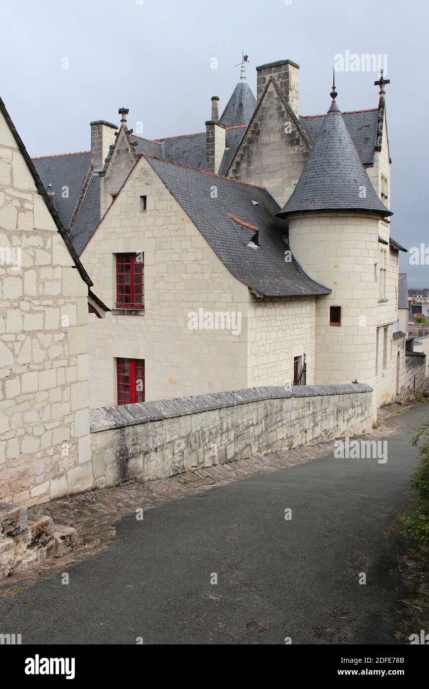 gothic mansion in saumur in france Stock Photo - Alamy