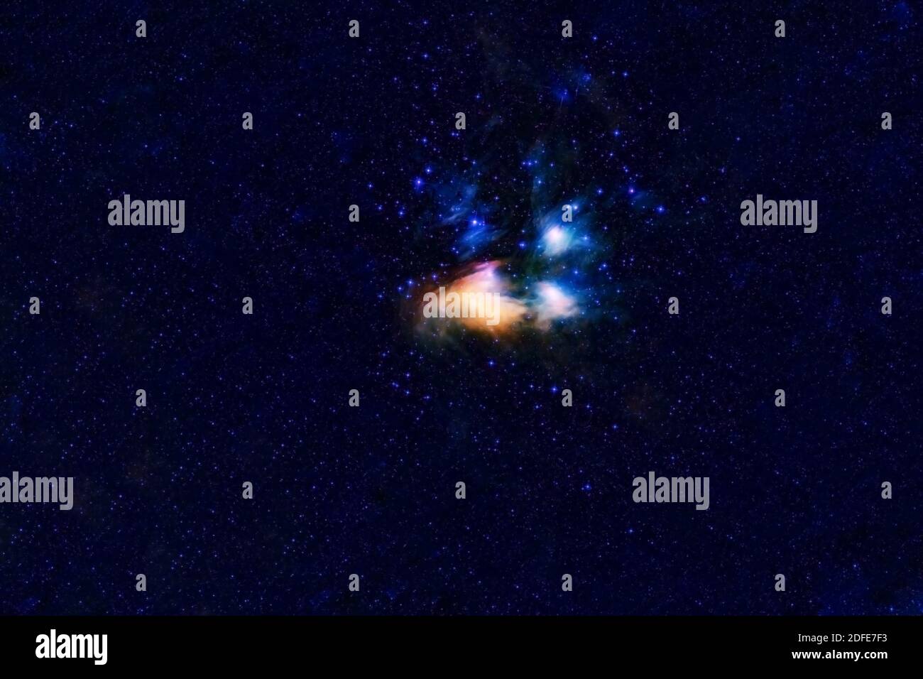 Blue galaxy in deep space. Elements of this image were furnished by ...